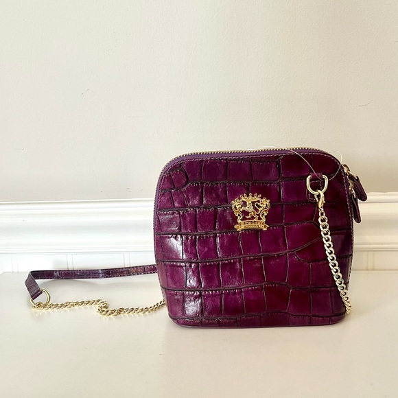 Pratesi | Bags | Pratesi Firenze Small Crossbody Purple Croc Italian ...